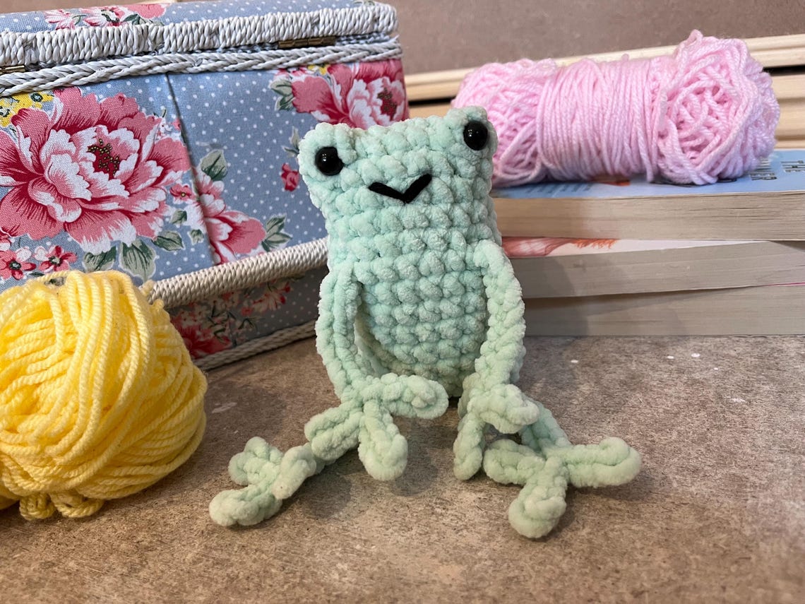 Crochet Leggy Funny Frog Teddy/soft Toy/silly Froggy Toy - Etsy