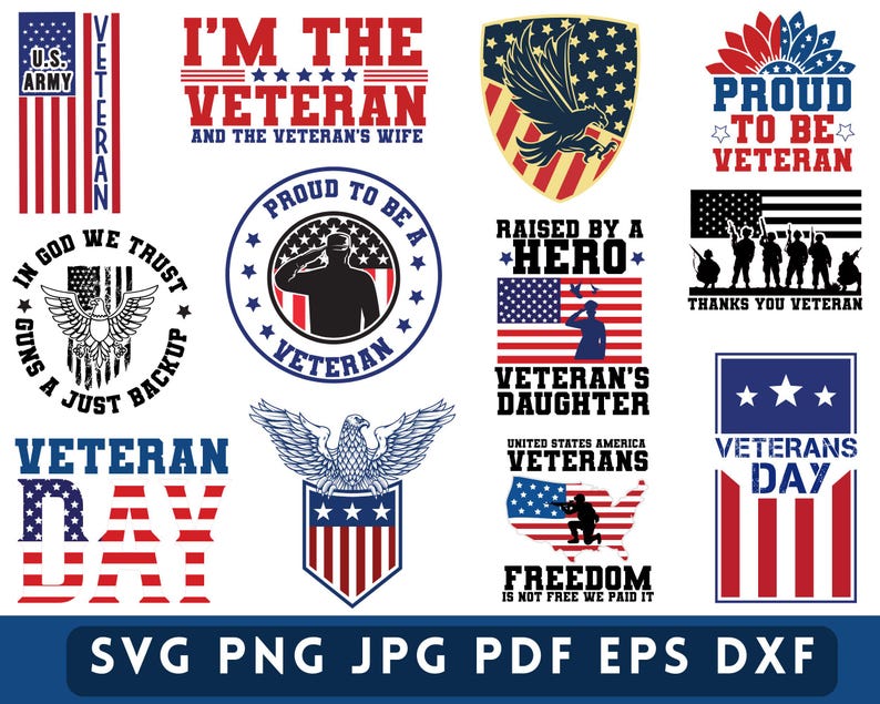Patriotic Veteran Svg, Png Bundle | Military Bundle | Patriotic Shirt ...