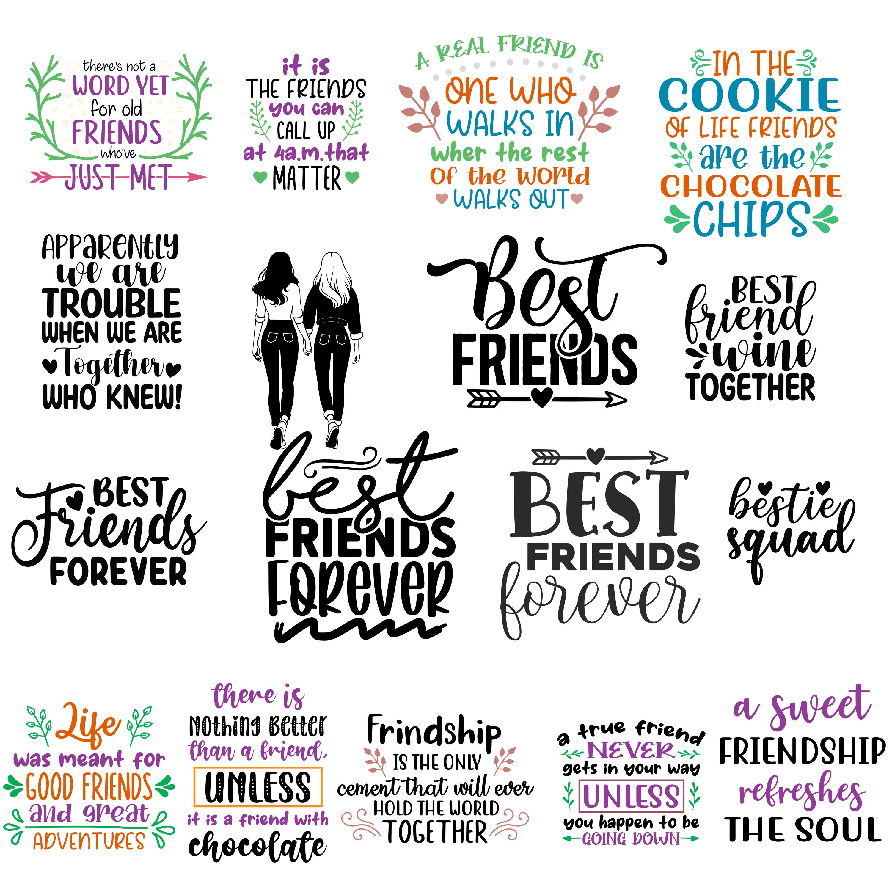 Best Friends Svg Bundle | Friends Png | Friends Svg Cut Files Cricut ...