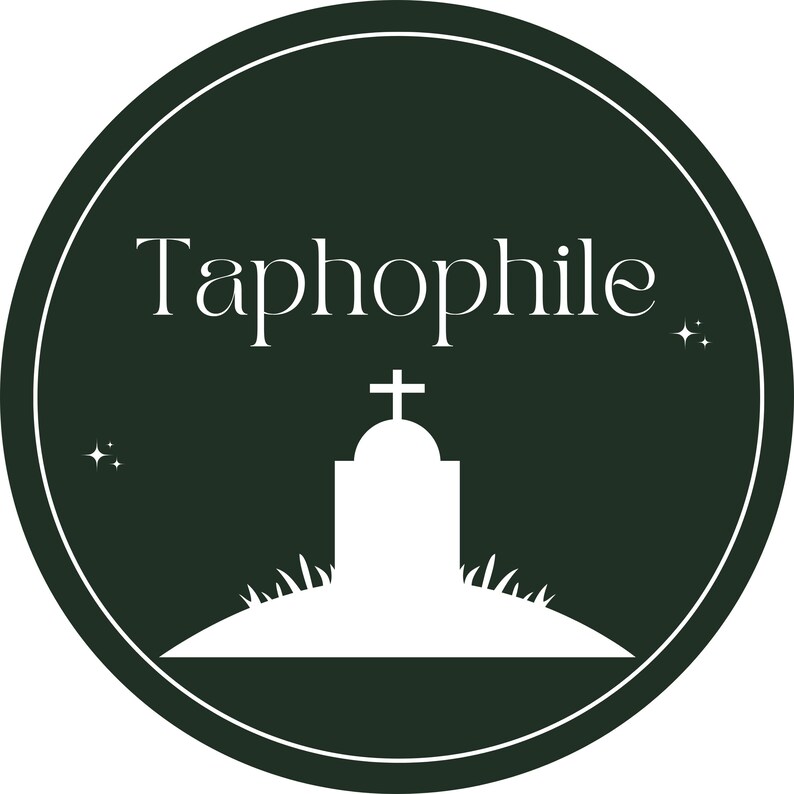 Taphophile Round Vinyl Sticker. Cemetery Lover. Gravestones. - Etsy