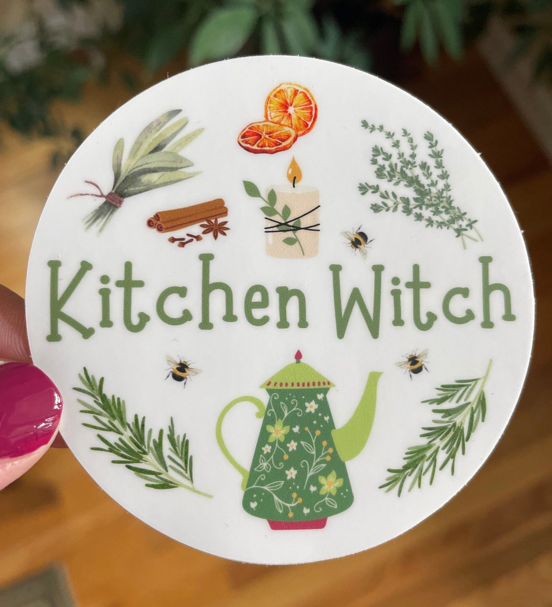 Kitchen Witch Sticker, Witchy Herb & Spice Decal - Etsy