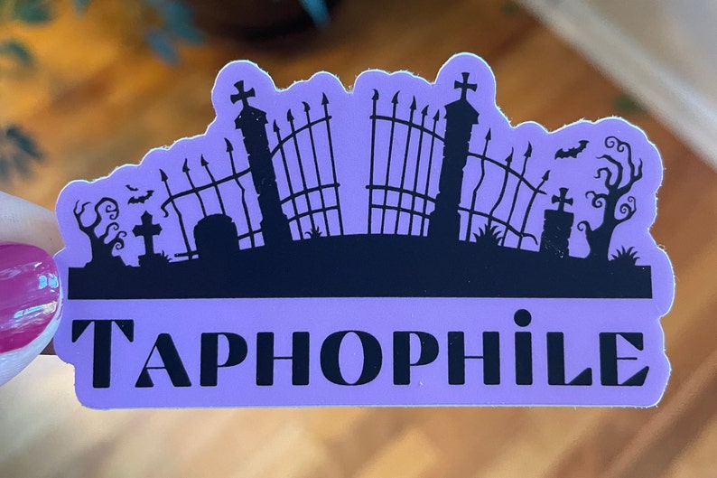 Taphophile Vinyl Sticker. Cemetery Lover. Gravestones. - Etsy