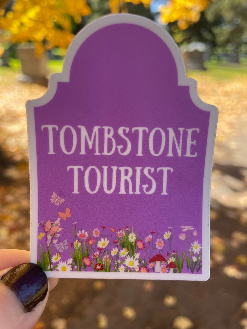 Tombstone Tourist Vinyl Sticker: Cemetery Explorer Gift - Etsy
