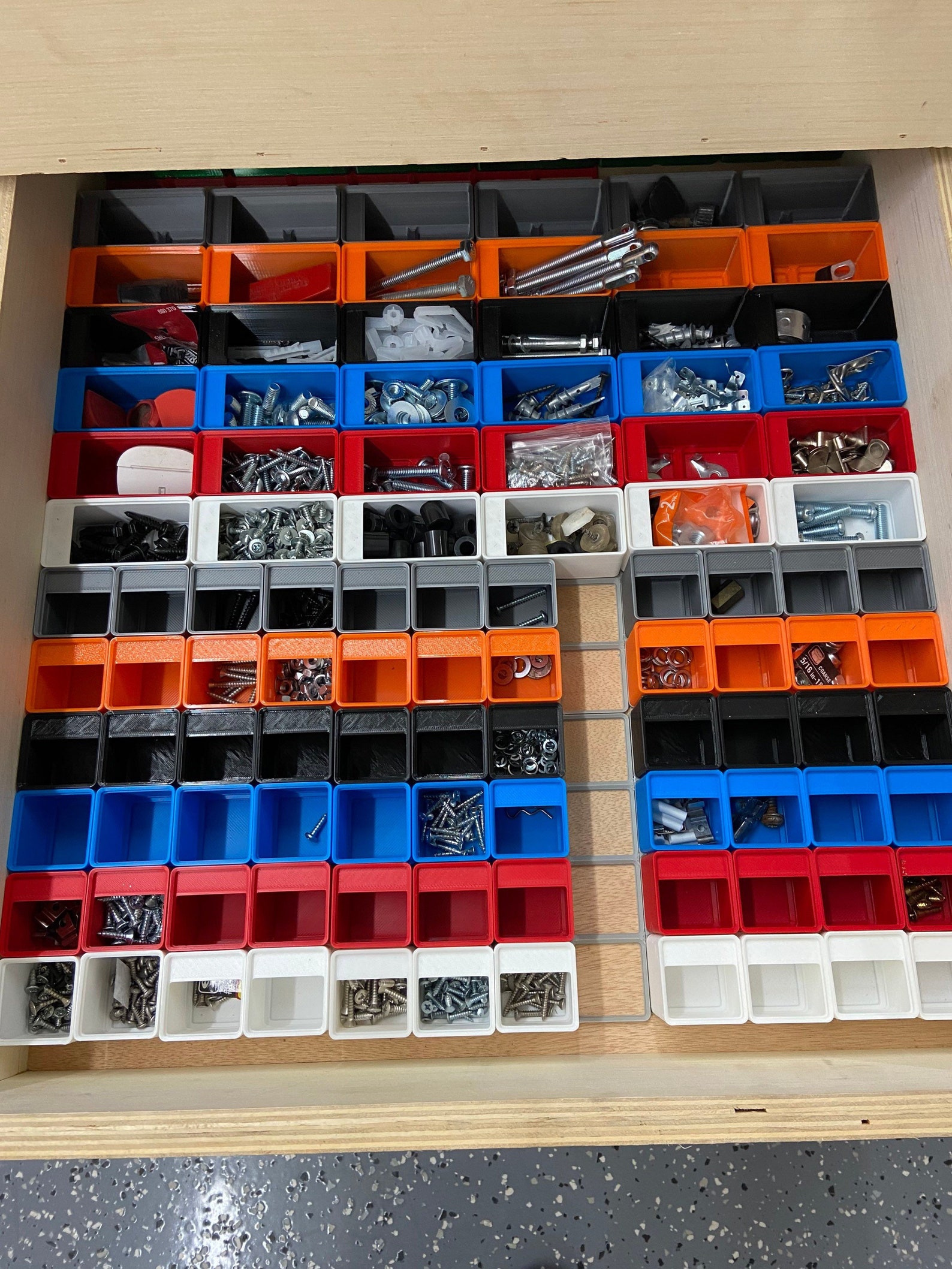 Gridfinity Light Bins 1x1 39/46mm Small Parts Organizer Bins Screw Bin ...
