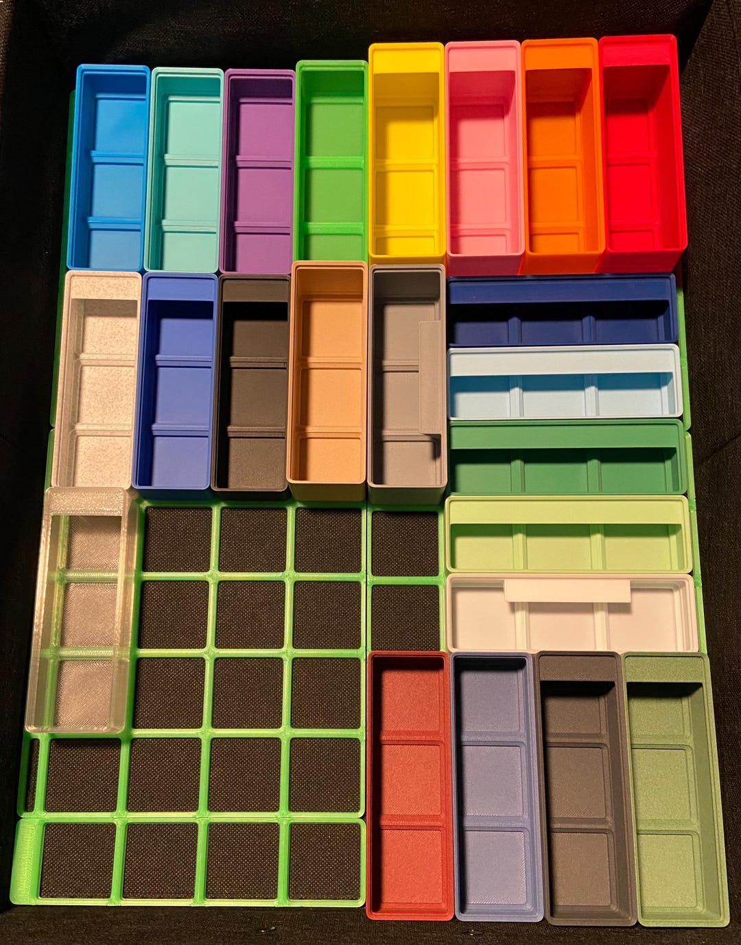 Gridfinity Light Bins 1x3 39/46mm Small Parts Organizer Bins Screw Bin ...