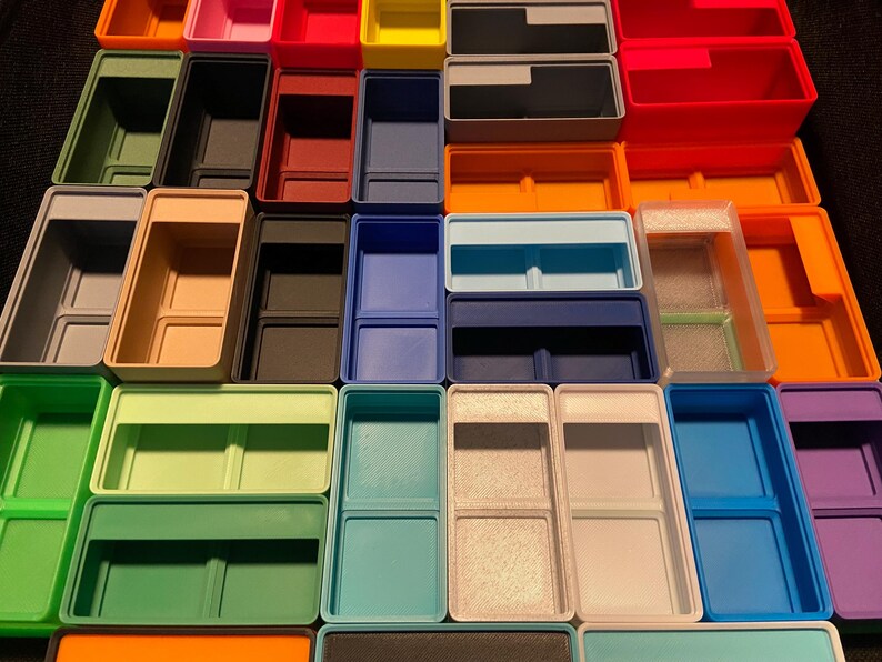 Gridfinity Light Bins 1x2 25/32mm Small Parts Organizer Bins Screw Bin ...