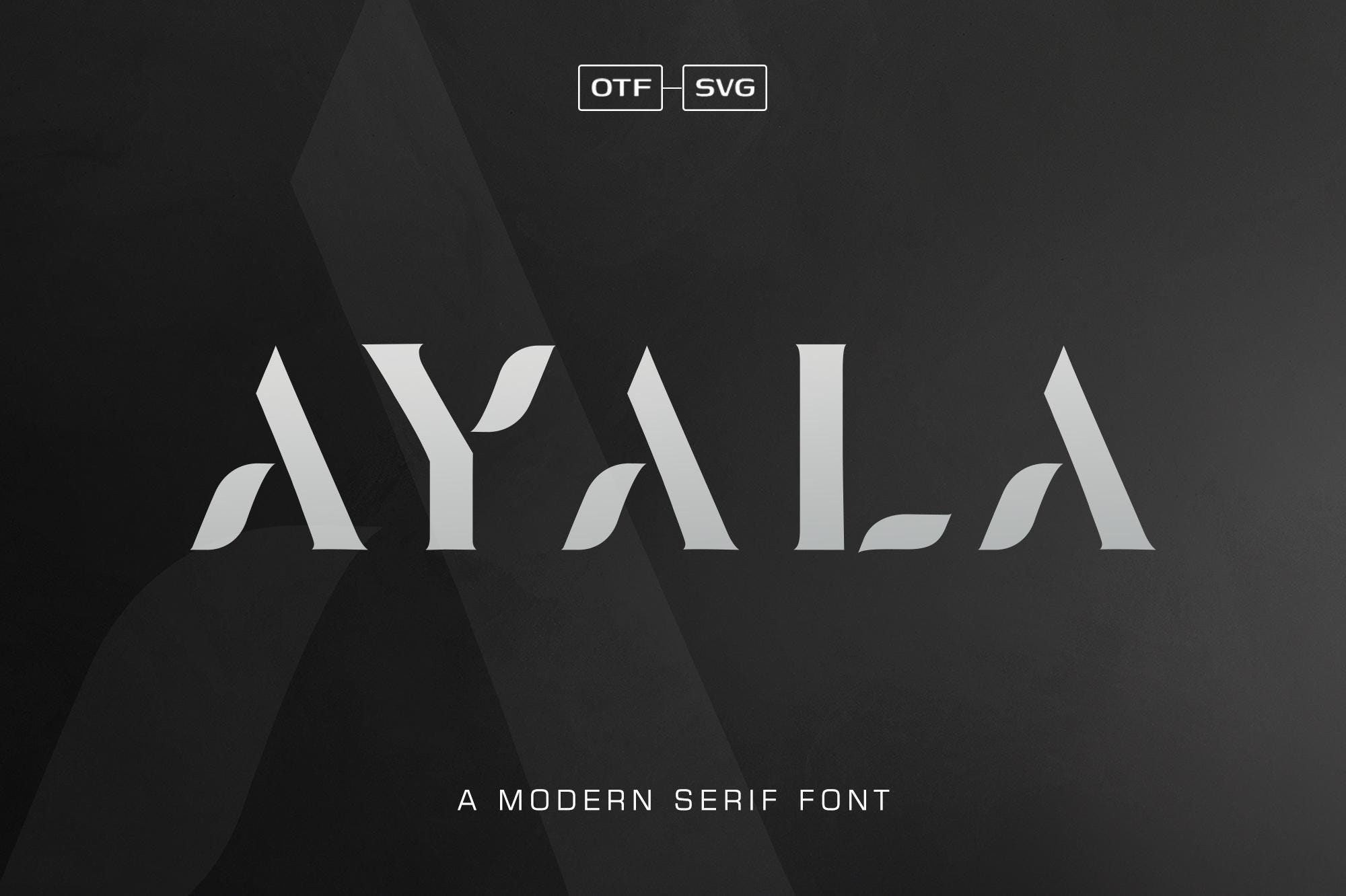 Ayala SVG Alphabet - SVG Font, Futuristic Font, Modern Font, Serif Font ...