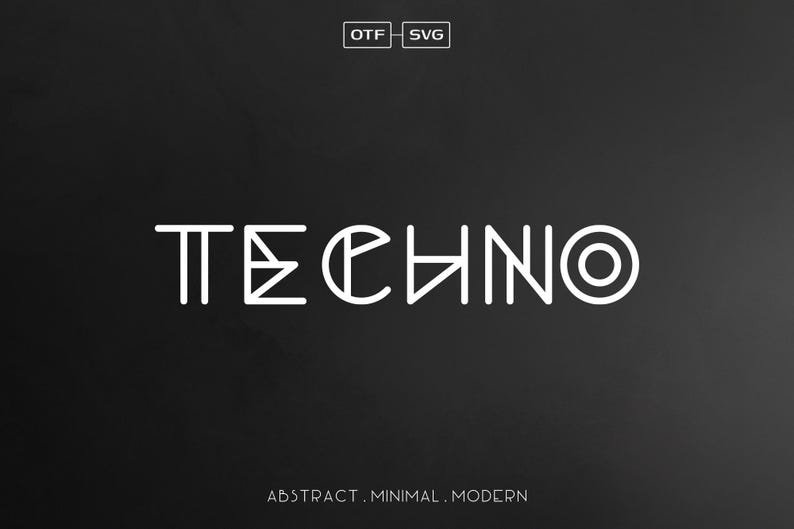 Techno SVG Alphabet SVG Font, SVG Download, Future Alphabet, Alphabet ...