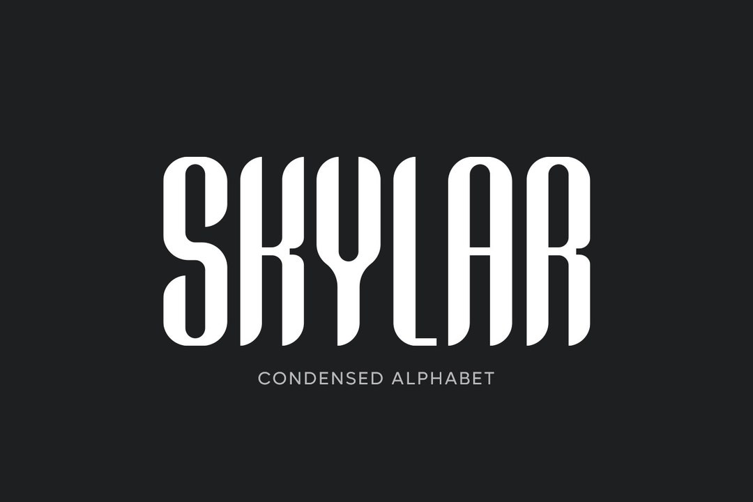 Skylar Condensed Display Font - Tall Font, Modern Font, Bold Font, Logo ...