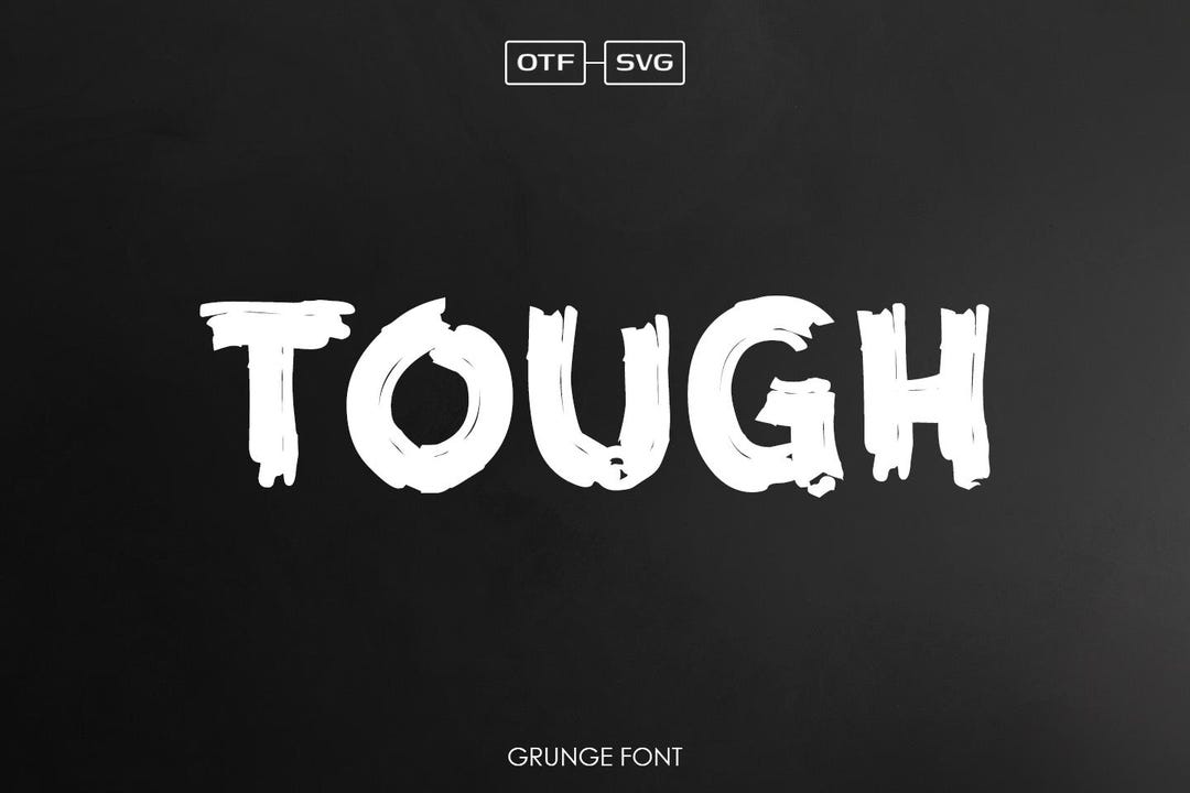 Grunge Font, Brush Font, Textured Font, Handwritten Font, Sublimation ...