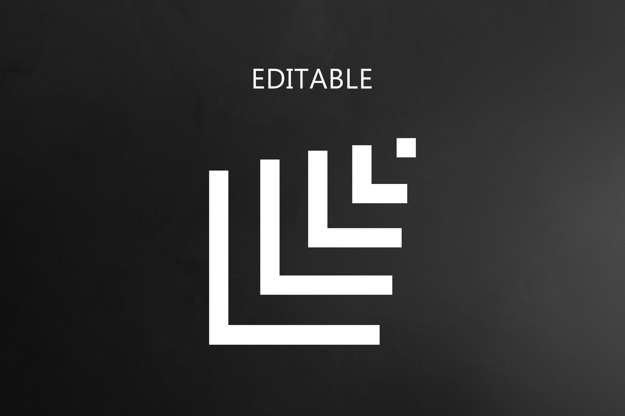 Block Line Font, SVG Font, Futuristic Font, Minimalist Font, Display ...