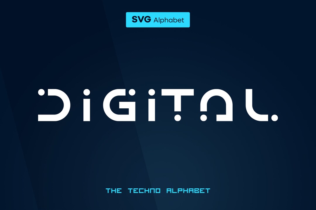 Digital is a Techno Font SVG Font, SVG Alphabet, SVG Download ...
