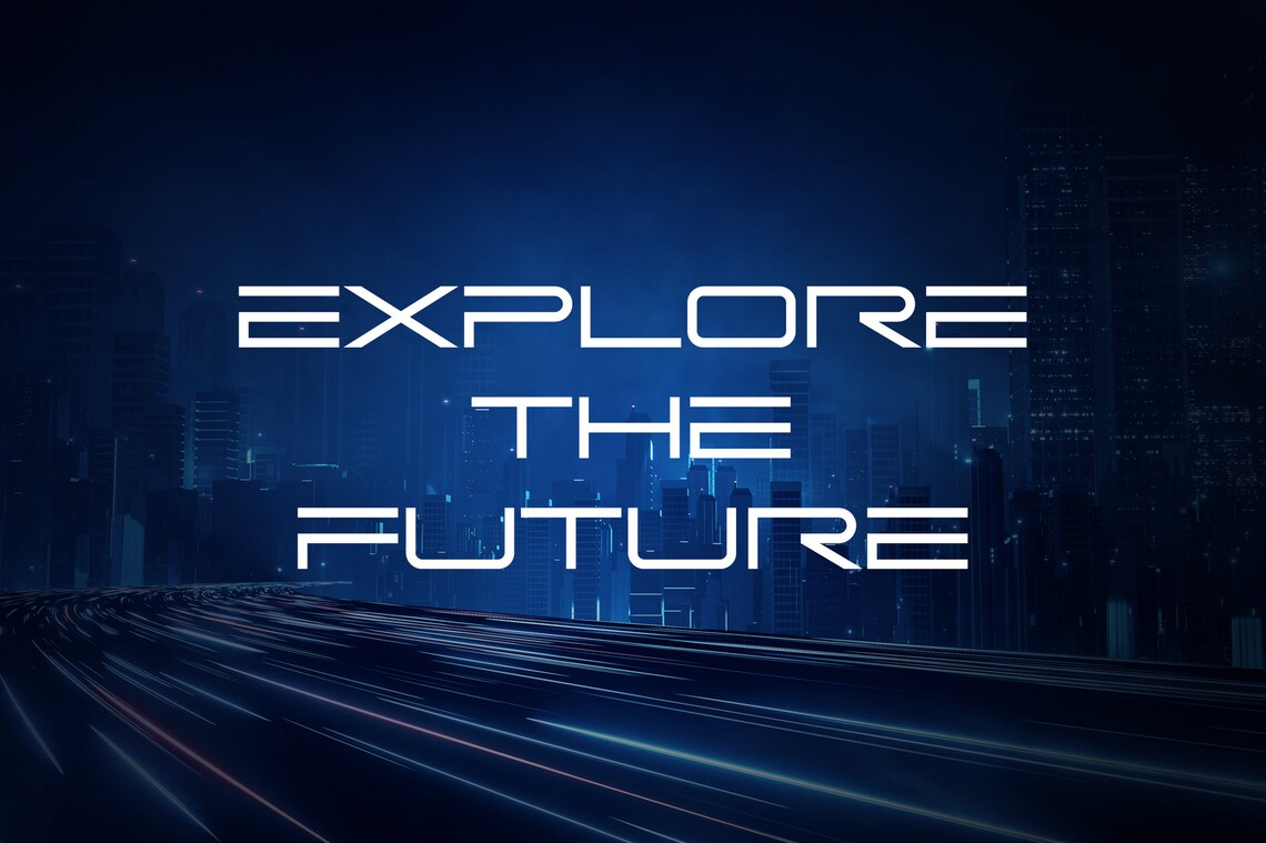 Futuristic Modern Geometric Font Future Font, Space Font, Font for Logo ...