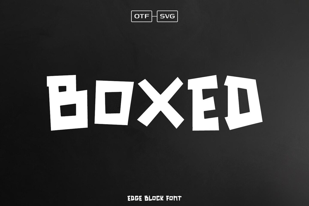 Boxed Font, Handwritten Font, Block Font, Cricut Fonts, Bold Font ...