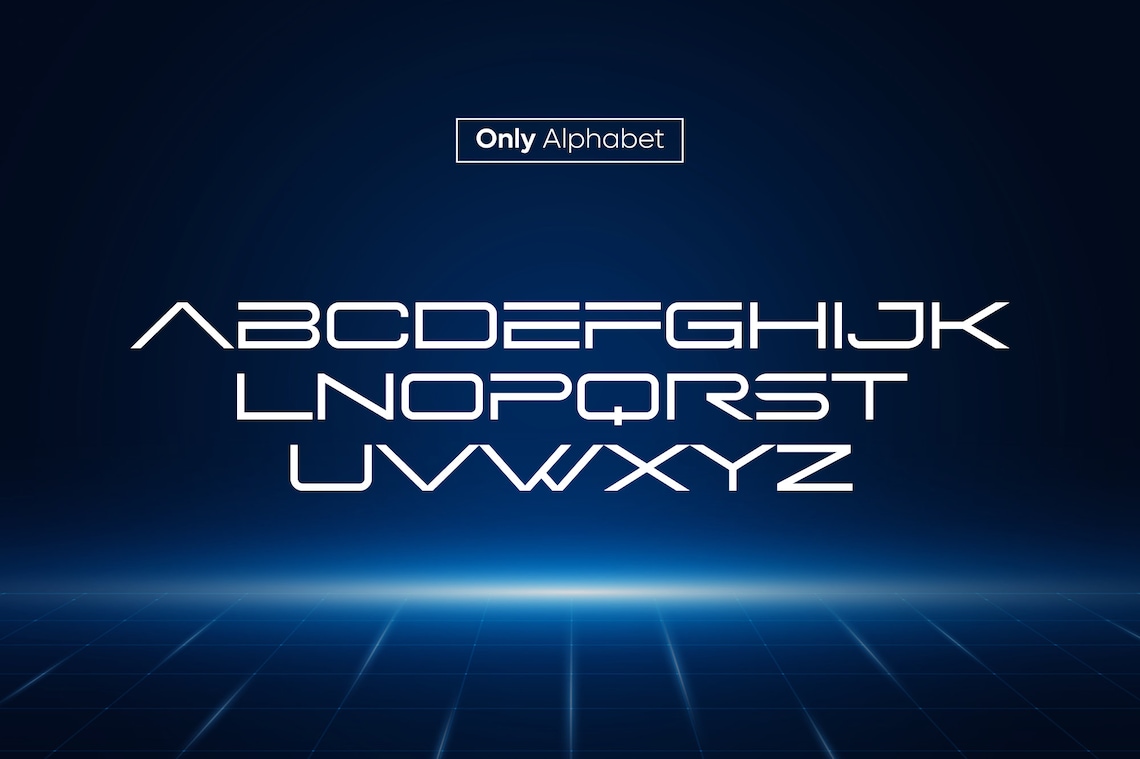 Futuristic Modern Geometric Font Future Font, Space Font, Font for Logo ...