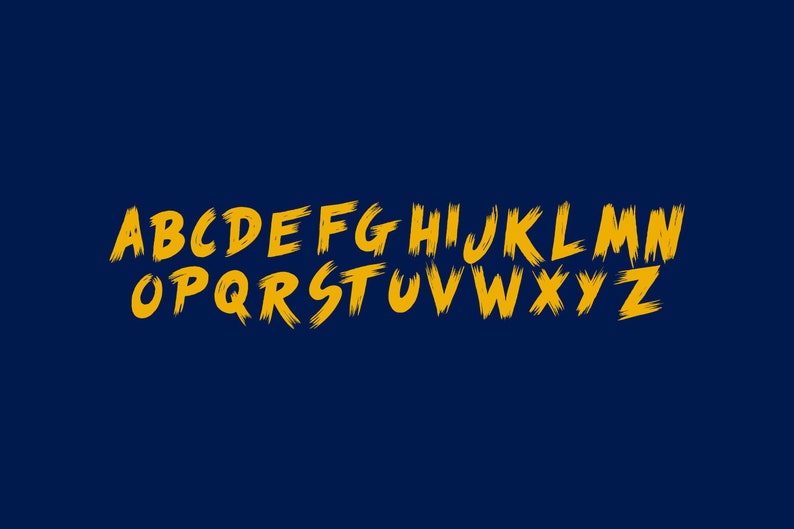 Simple Bold Brush SVG Alphabets, Sketcy Fonts, SVG Alphabet Design ...