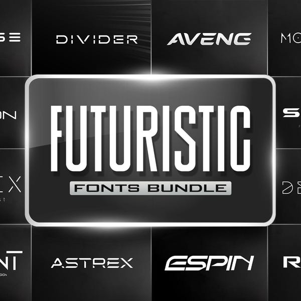 Futuristic Font Space - Etsy UK