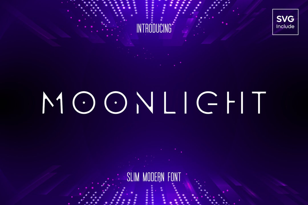Moonlight Minimal Font Procreate Fonts, Futuristic Fonts, Minimal Fonts, Thin Fonts, Sci-fi ...