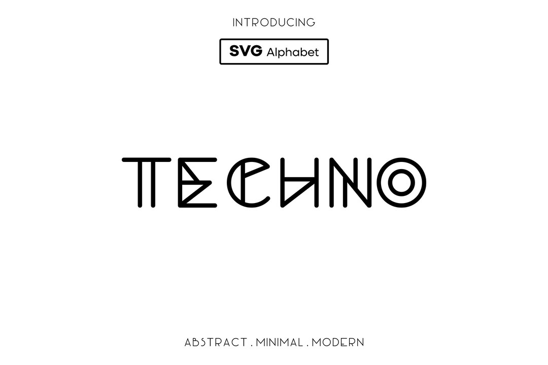 Techno SVG Alphabet SVG Font SVG Download Future Alphabet - Etsy