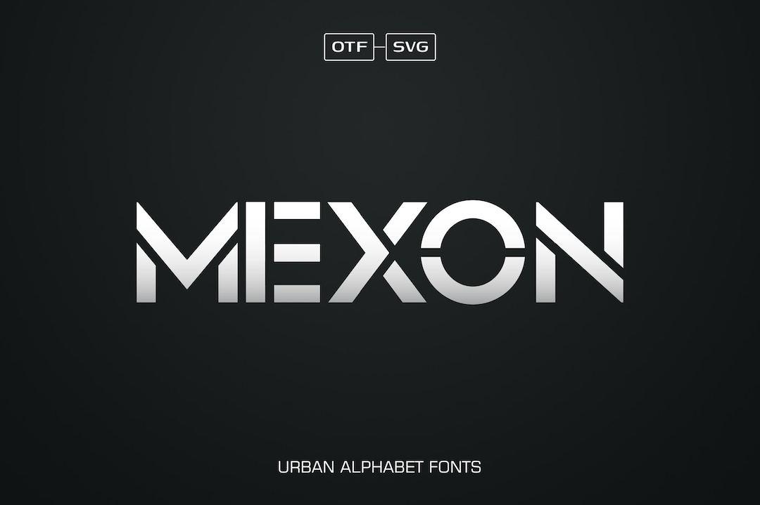 Mexon is an Urban SVG Font - Abstract Fonts, SVG Font, Sport Font, Modern Font, Futuristic Font ...