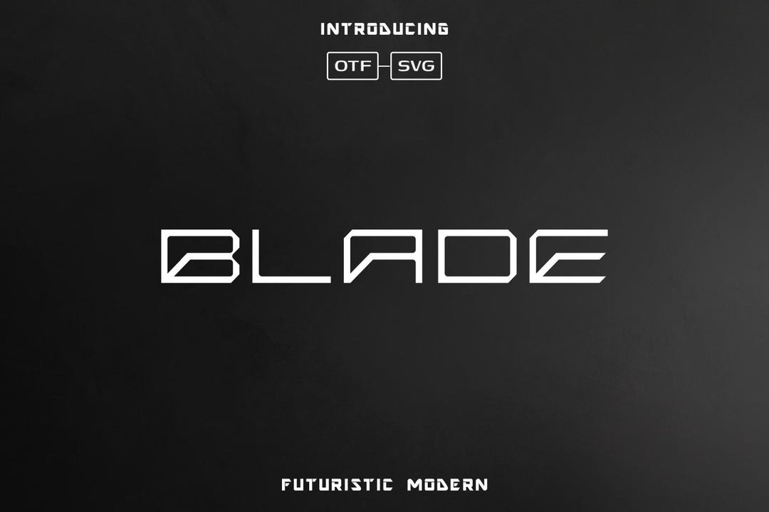 Blade is a Sci-fi Alphabet - Modern Tech Fonts, Minimalist Alphabet ...
