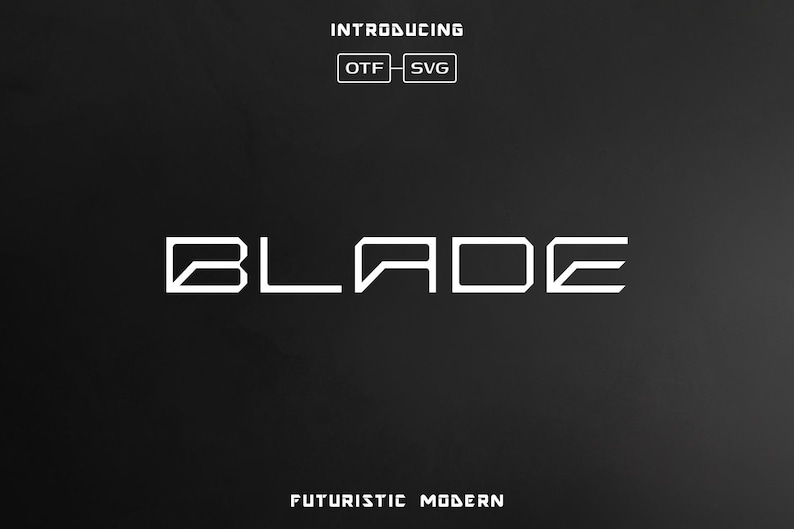 Blade is a Sci-fi Alphabet - Modern Tech Fonts, Minimalist Alphabet ...