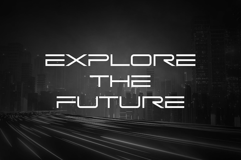 Futuristic Modern Geometric Font - Future Font, Space Font, Font for ...