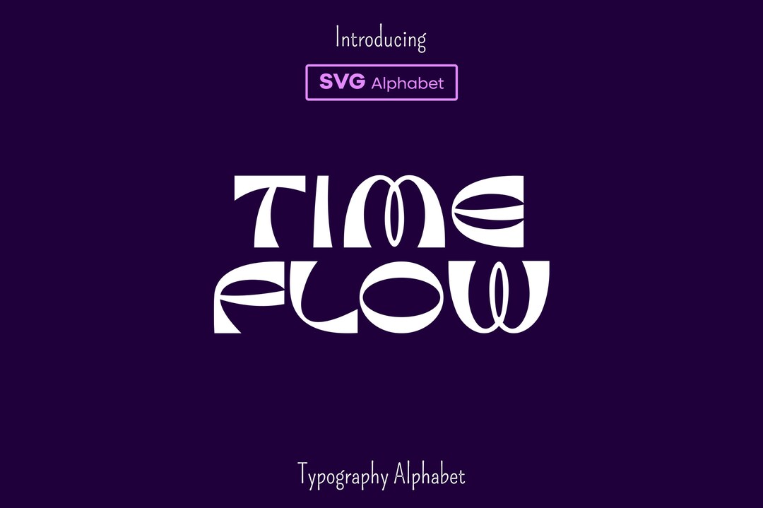 Time Flow Ink Trap SVG Alphabet SVG Font SVG Download Ink - Etsy