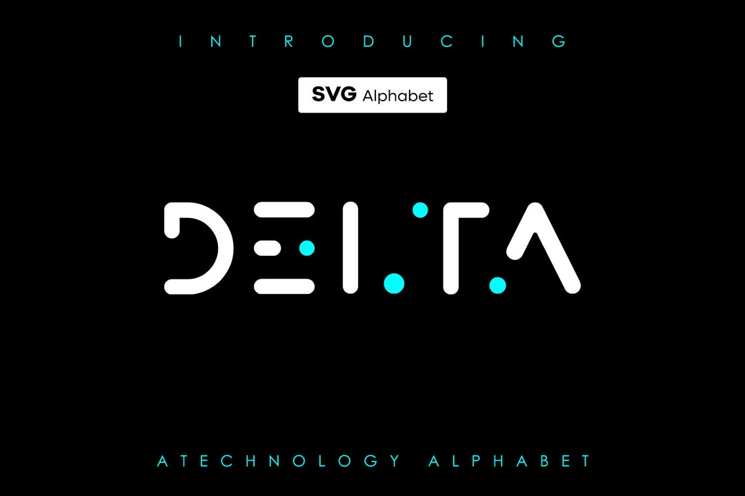 Delta is an SVG Alphabet SVG Font SVG Font Download - Etsy Ireland