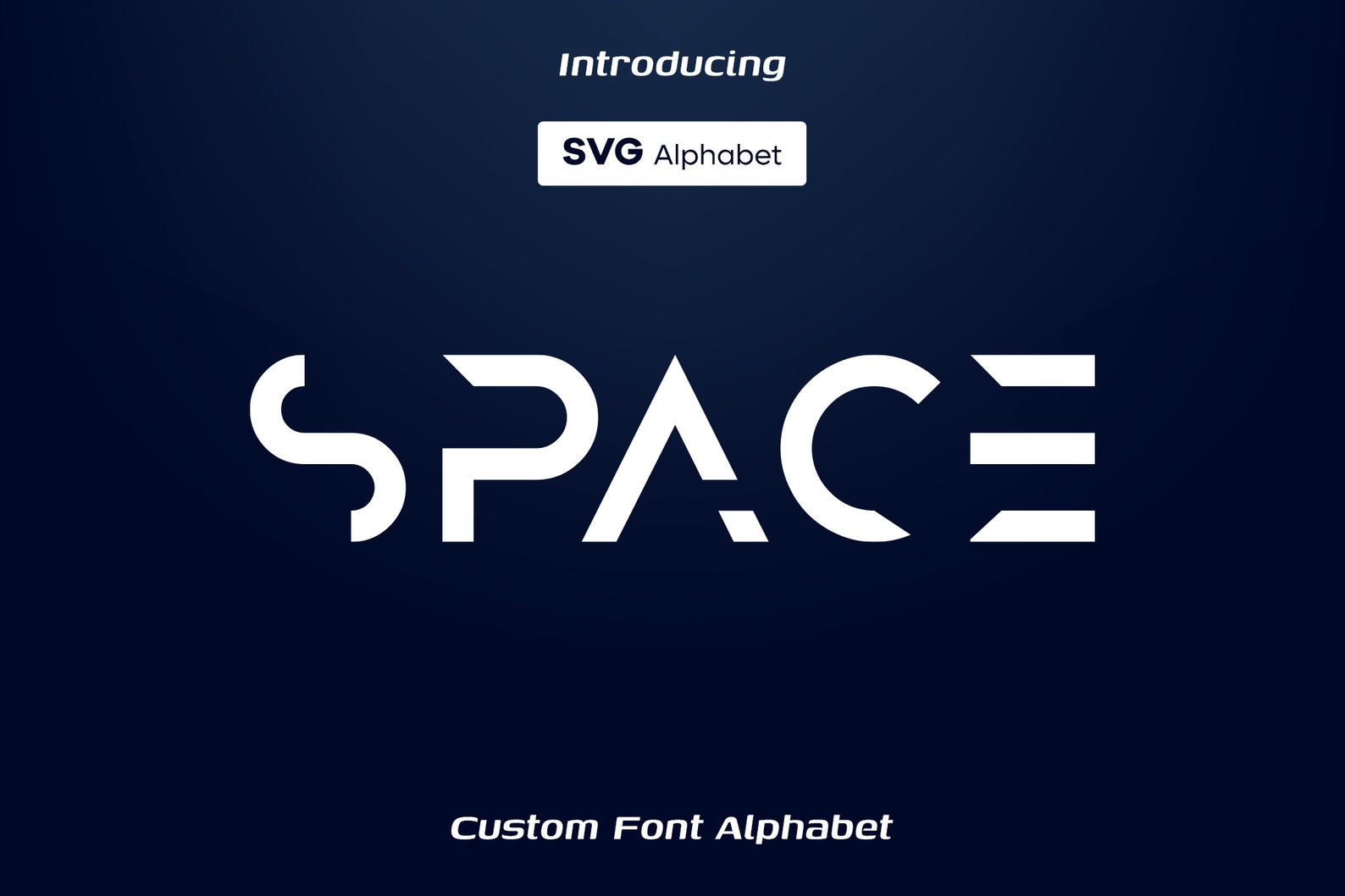 Space is an SVG Alphabet SVG Font, SVG, Editable Alphabet, Technology ...