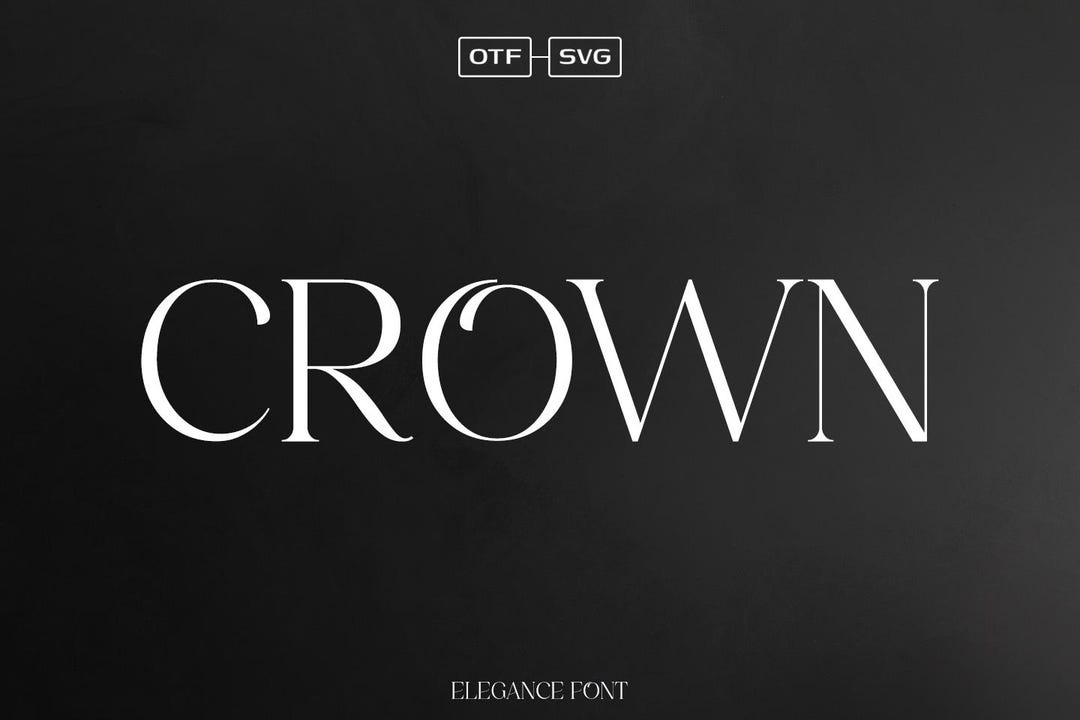 Crown Font, Seri Font, Luxury Font, Elegant Font, Minimal Font, Premium ...