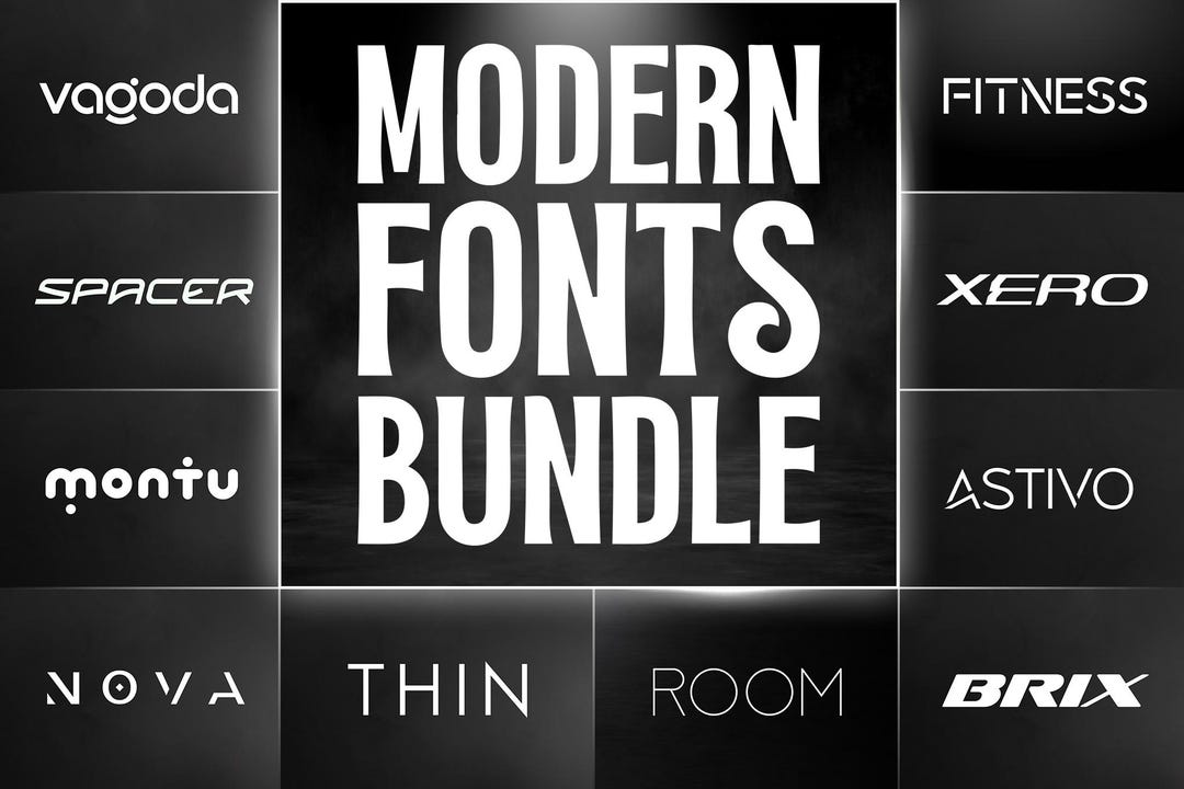 Modern Font Bundle - Font Bundle, Logo Fonts, Branding Fonts, Sans Font ...