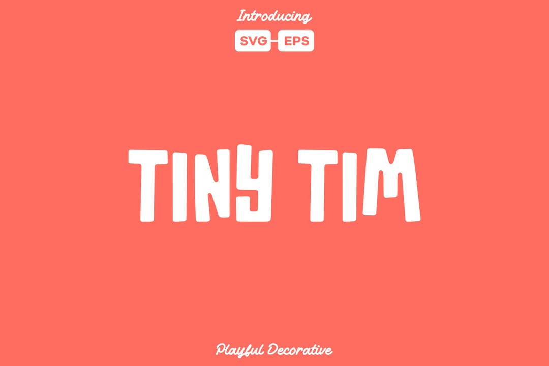 Tiny Tim Font Handwritten Font, Playful Font, Bold Font, Block Font ...