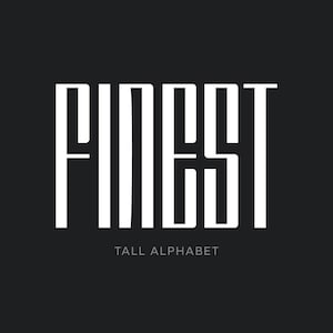 Finest Tall Alphabet - Sans Font, Logo Font, Hi-tech Font, Branding ...