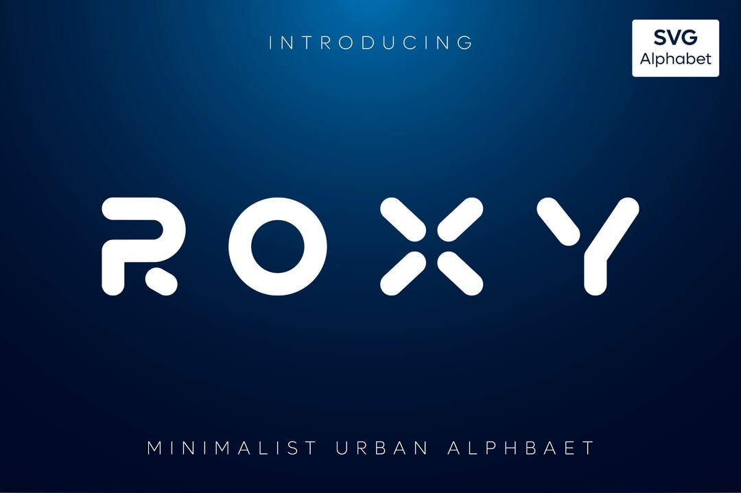 Minimal Modern Roxy Alphabet Fonts Digital Fashion Logo - Etsy