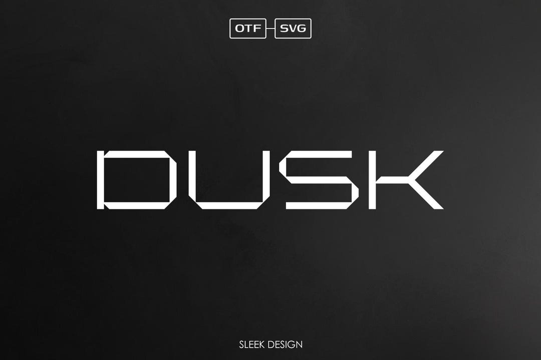 Dusk Font, Future Font, Space Font, Font for Logo, Modern Font ...