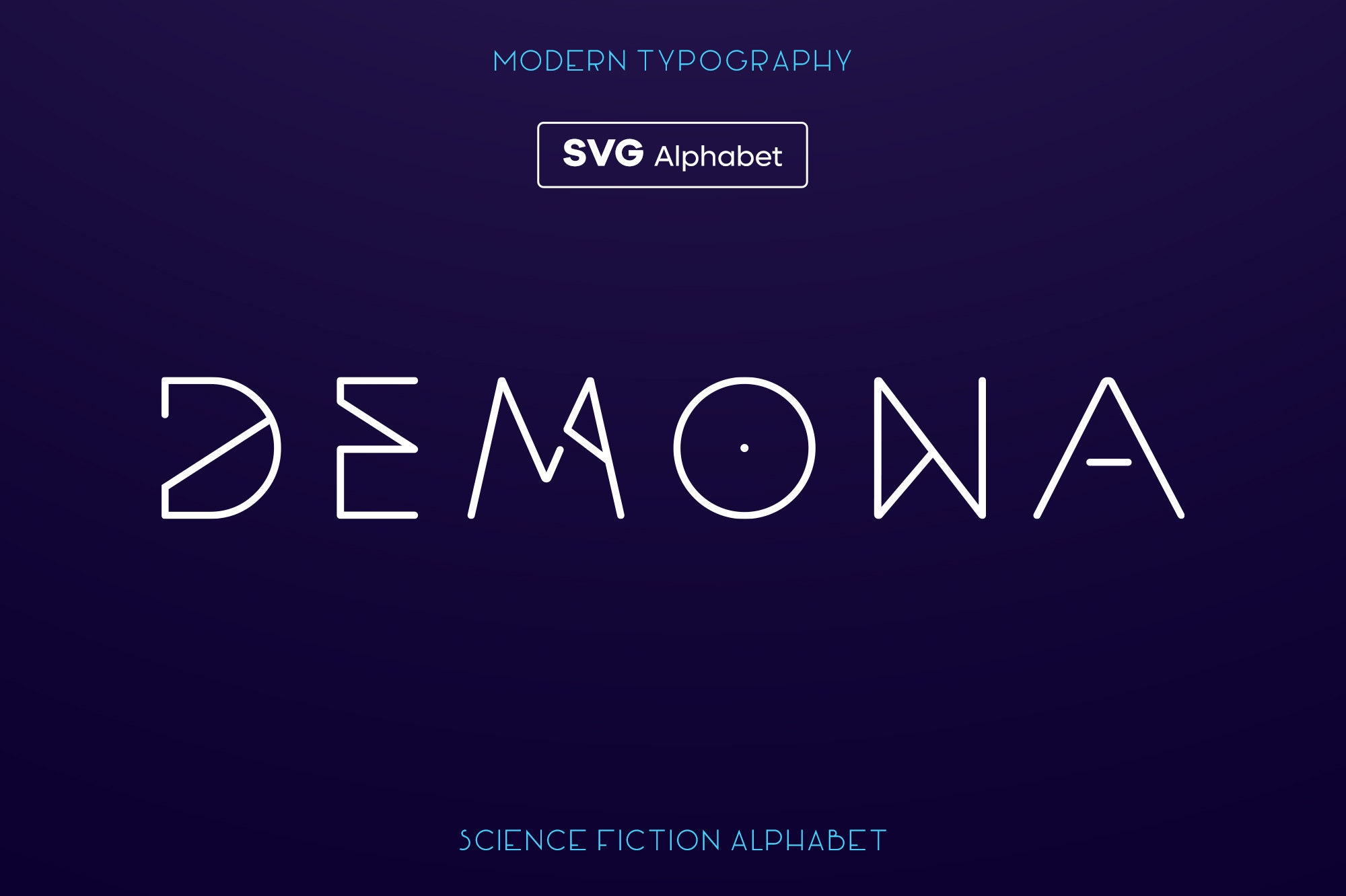 Demona SVG Alphabet SVG Font, Minimal Font, Futuristic Font, Technology ...