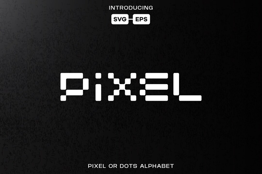 Pixel Art SVG Alphabet, Pixel Art SVG, Abstract Font, SVG Font, Gaming ...