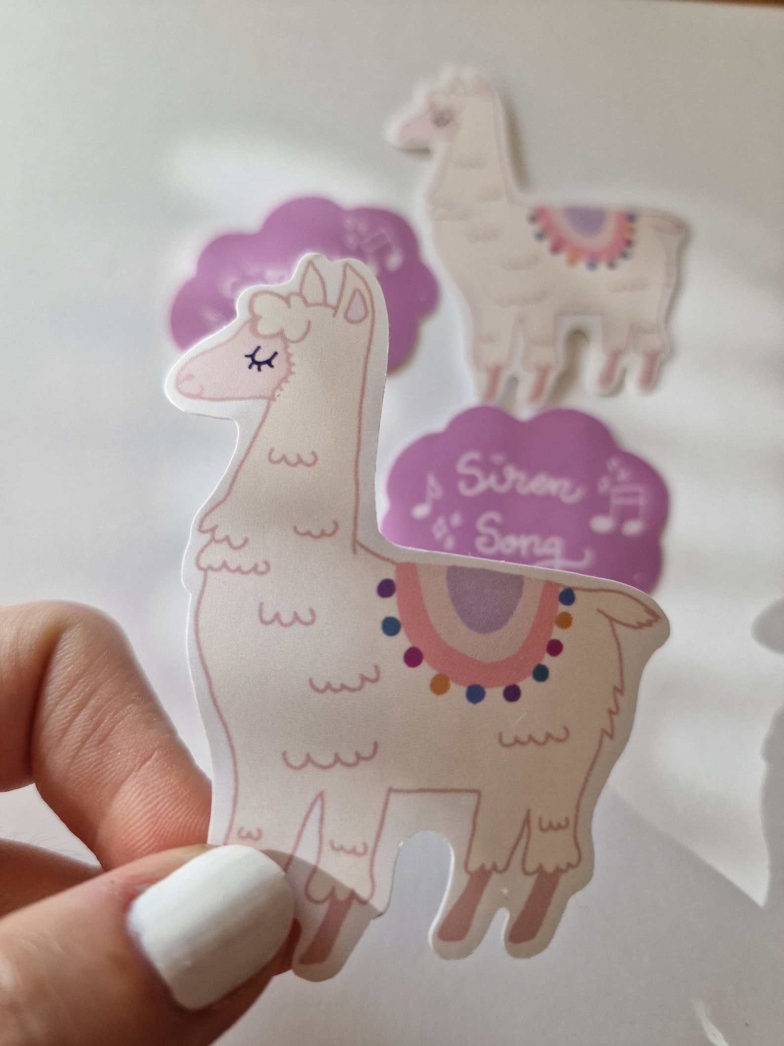 Cute Llama Glossy Sticker - Etsy