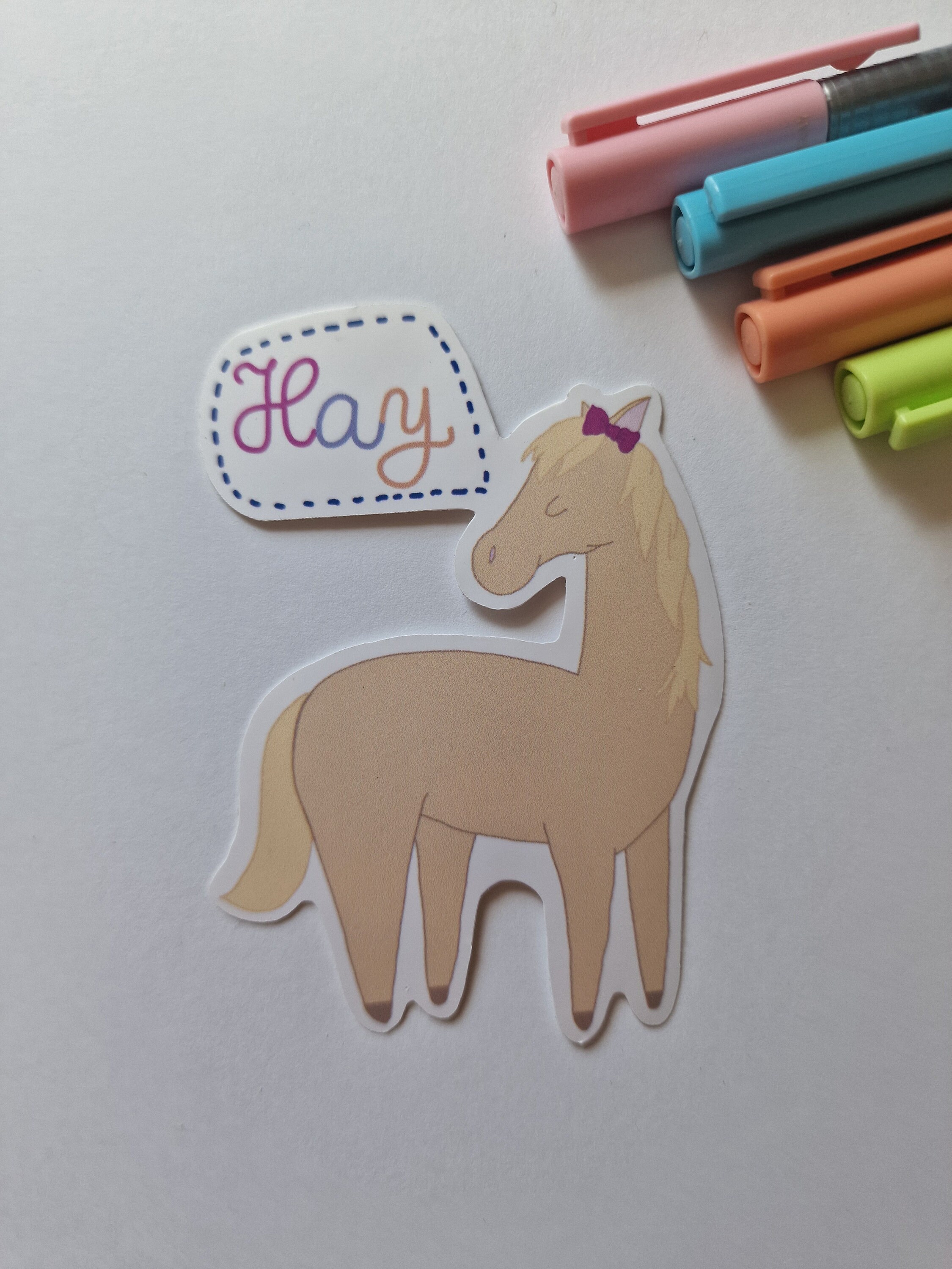 Cute Horse or Pony Glossy Sticker - Etsy