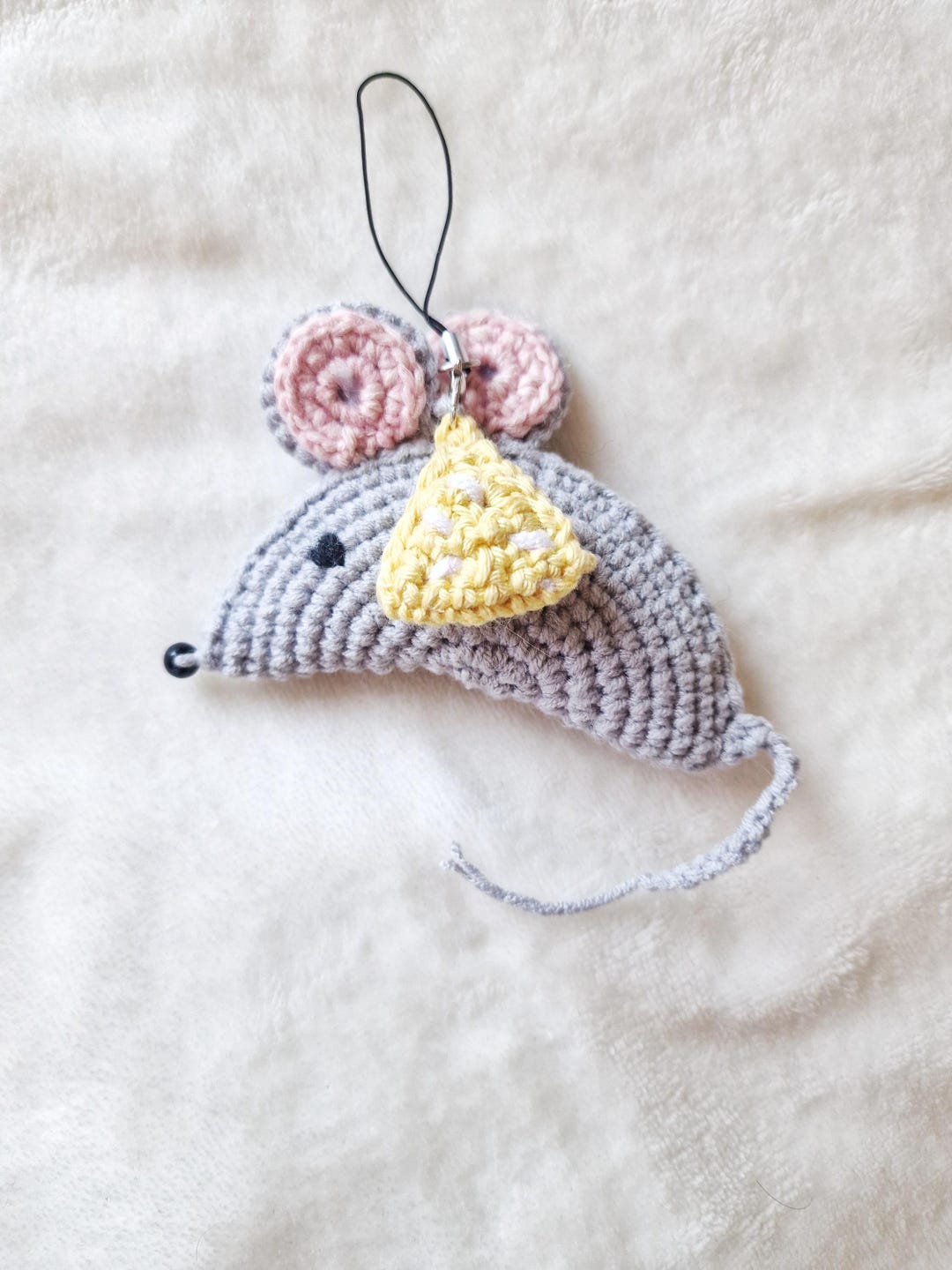 Crochet Cute Mouse, Rat and Cheese Keychain, Rat Purse Charm, Handmade ...