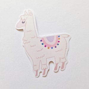 Cute Llama Glossy Sticker - Etsy