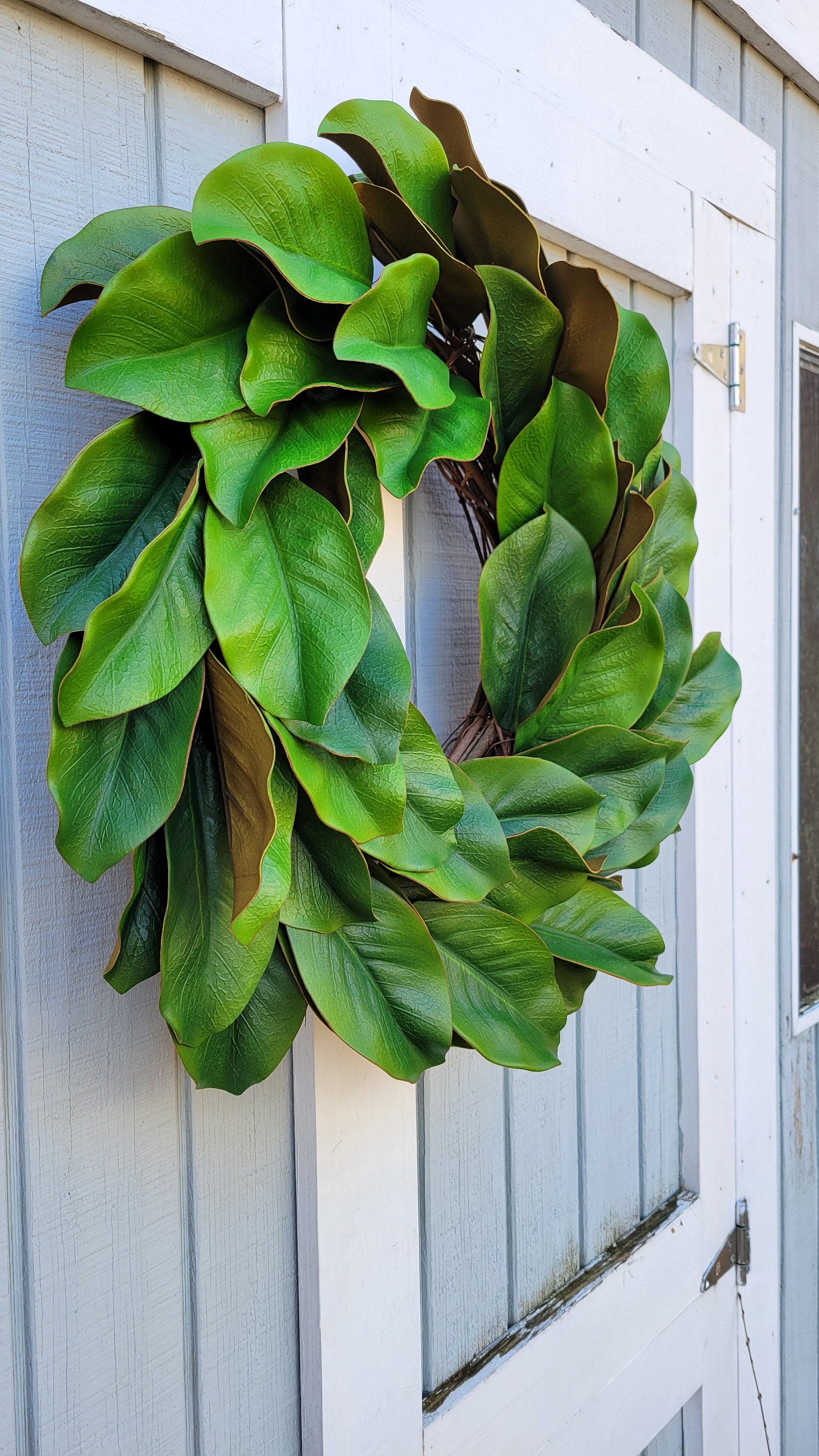 Magnolia Wreath, Farmhouse Style Wreath, Rustic Wreath - Etsy