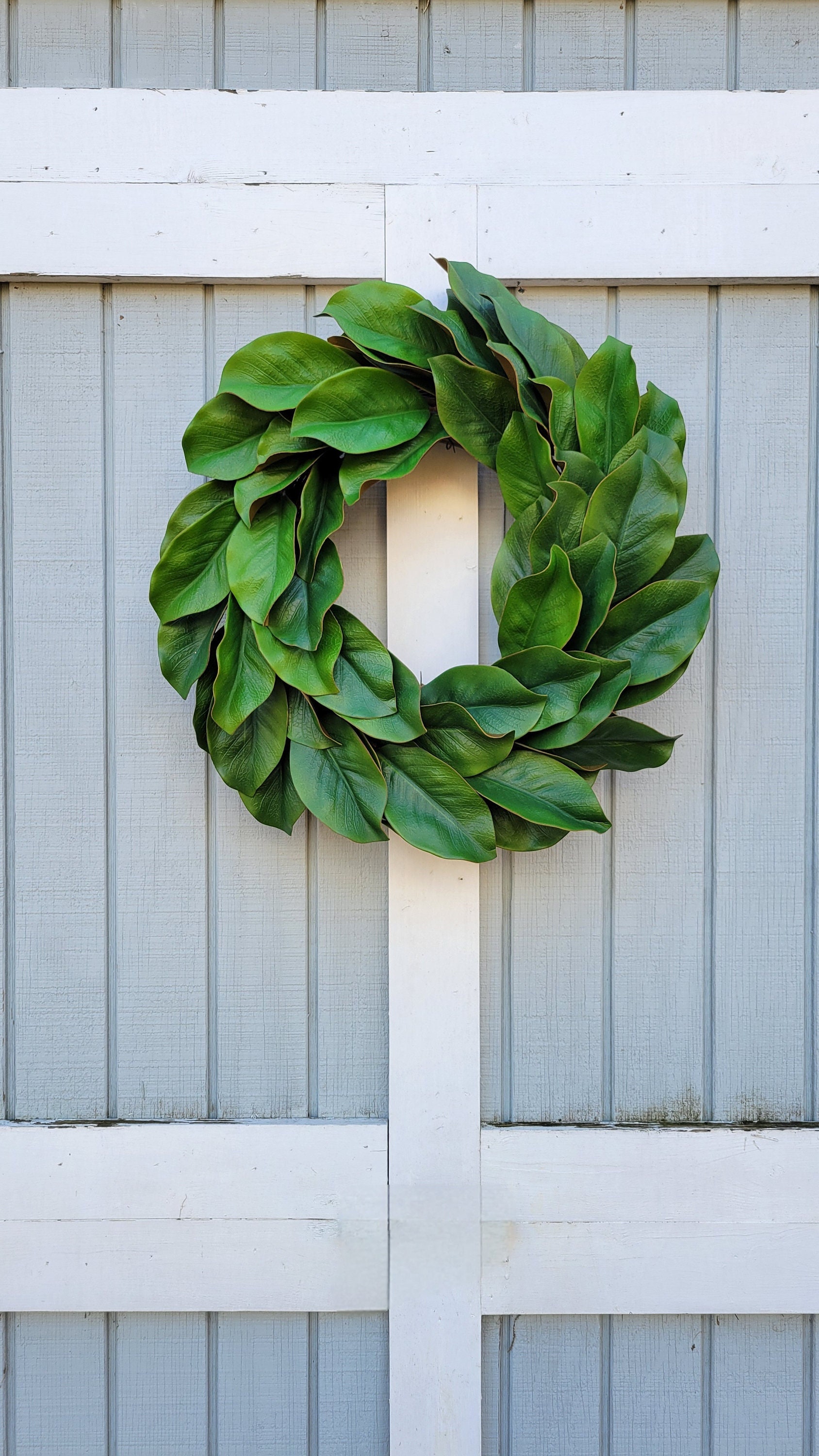 Magnolia Wreath, Farmhouse Style Wreath, Rustic Wreath - Etsy