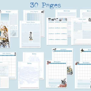 Alice in Wonderland Planner Printable - Monthly Schedule, Daily ...