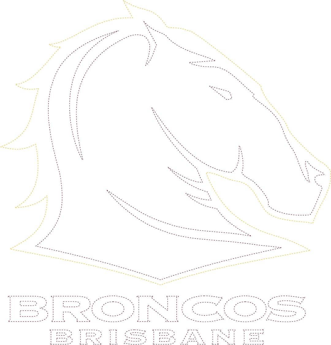 Brisbane Broncos NRL Logo SVG Vector Lightburn Digital Download - Etsy