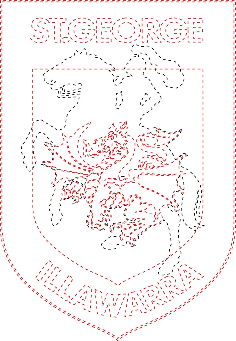 St. George Illawarra Dragons NRL Logo SVG Vector Lightburn Digital ...
