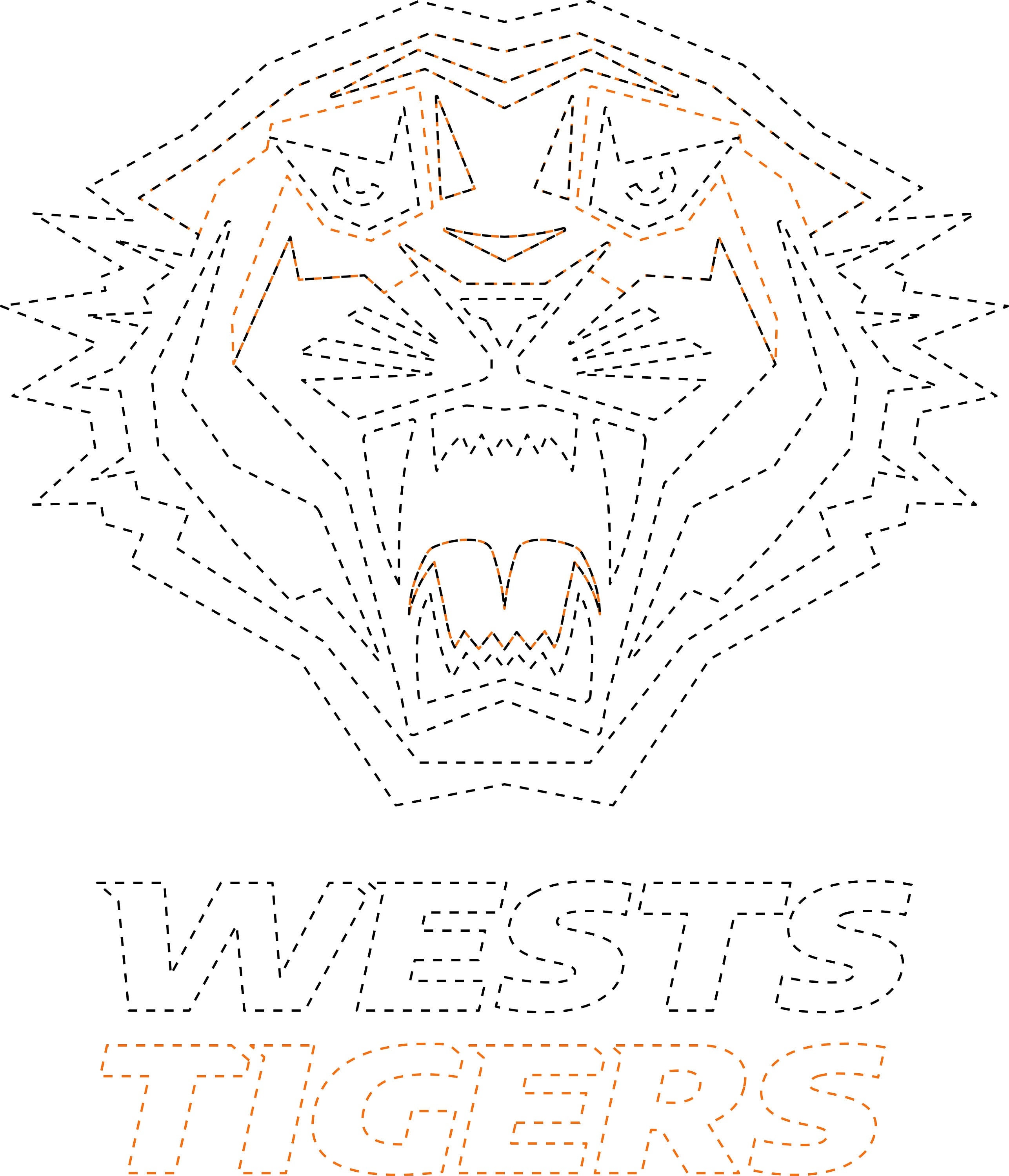Wests Tigers NRL Logo SVG Vector Lightburn Digital Download - Etsy ...