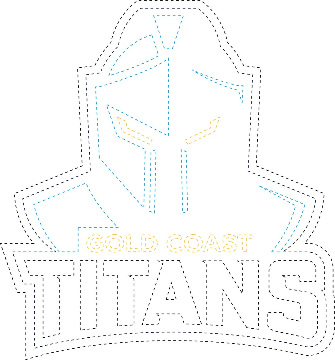 Gold Coast Titans NRL Logo SVG Vector Lightburn Digital - Etsy