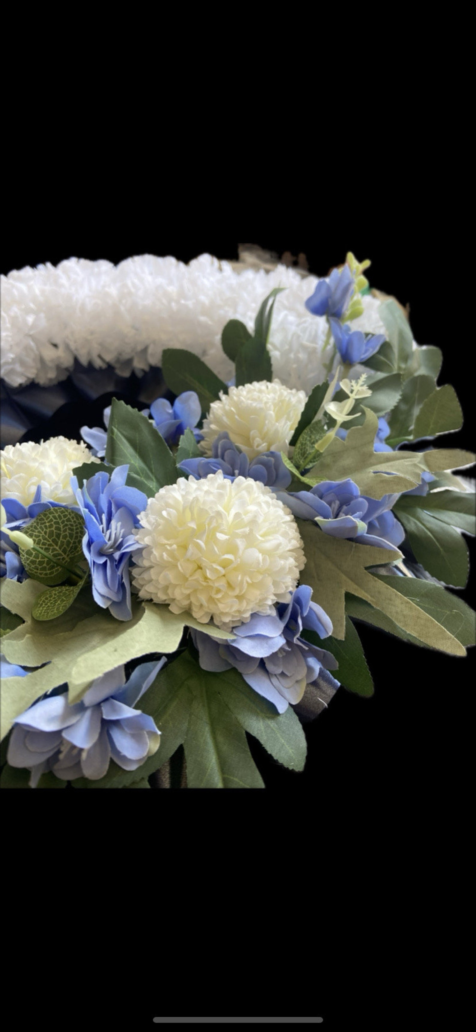 Funeral Wreath Ring 14” With Artificial Flowers - Etsy UK